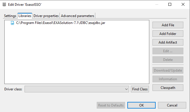 Setting up DBeaver for Kerberos authentication to Exasol