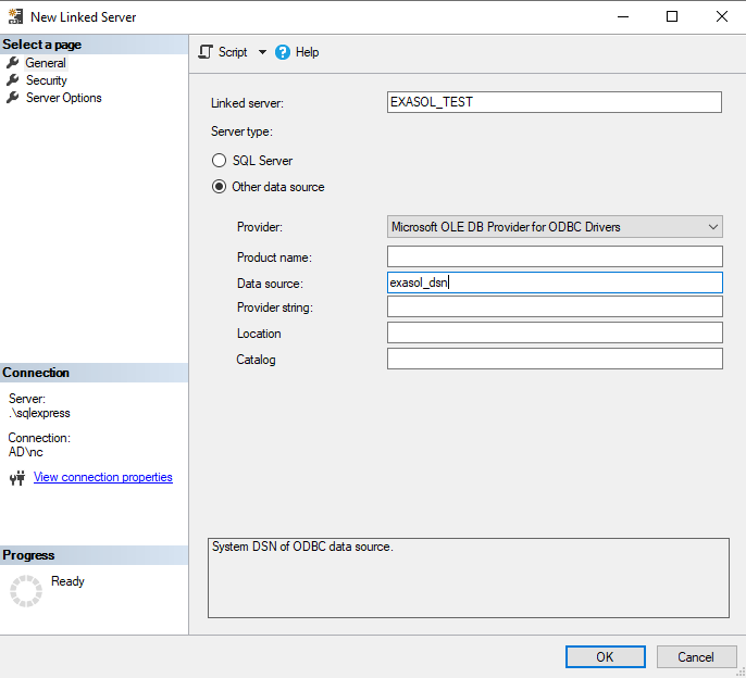 How To Use Exasol As A Linked Server In Sql Server 