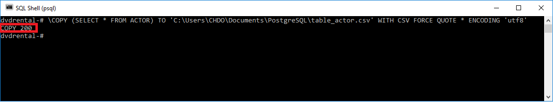 Proper csv export from PostgreSQL