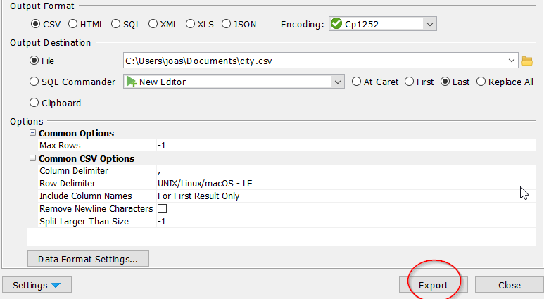 Proper csv export from MySQL